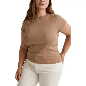 Madewell Supima® Cotton Rib T-shirt Dark Rope