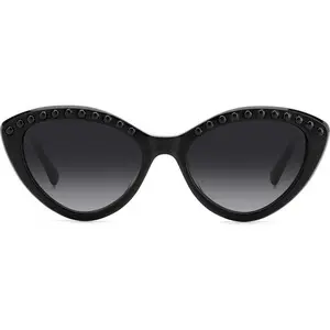 Kate Spade New York 55mm Gradient Cat Eye Sunglasses - Black/grey Shaded