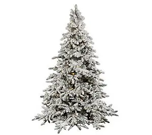 VICKERMAN 4.5' Flocked Utica Fir Artificial Chr Stmas Tree, Pw - One-color
