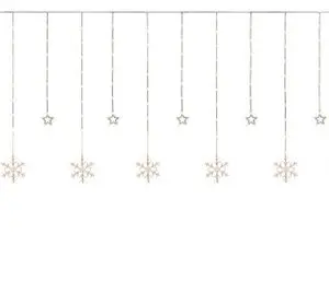 NORTHLIGHT 250 Clear Led Star & Snowflake Windo W Lights - One-color