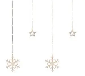 NORTHLIGHT 250 Clear Led Star & Snowflake Windo W Lights