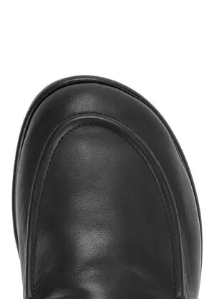 THE ROW Canal Leather Loafers - Black