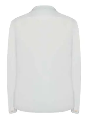 Tory Burch Long-sleeve Viscose Georgette Blouse - White