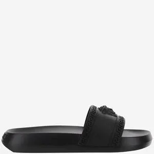 Versace Medusa Rubber Sliders - Nero