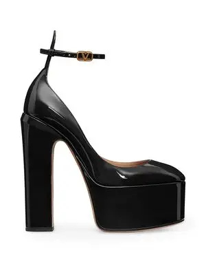 Valentino Garavani Women's Tan-go Platform Pump In Patent Leather 155 Mm - Pink Pp  Black