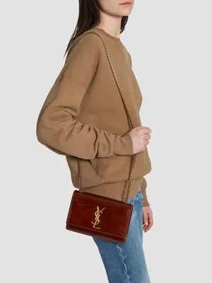 Saint Laurent Kate Patent Leather Shoulder Bag