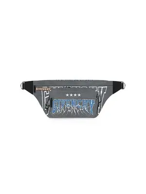 Givenchy Men's Essentiel U Bum Bag In Embroidered Nylon - Dark Grey - Dark Grey