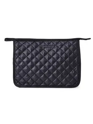 Mz Wallace Women's Metro Quilted Nylon Clutch - Black - Black