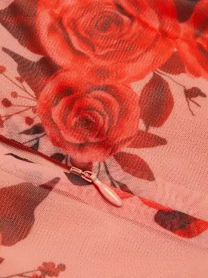 GUIZIO Floral Mesh Minidress