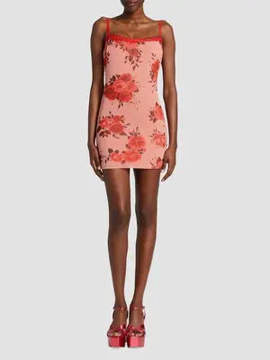GUIZIO Floral Mesh Minidress