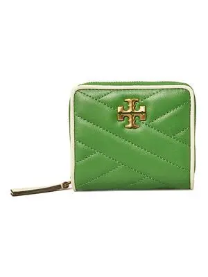 Tory Burch Women's Kira Chevron Pop-Edge Leather Bifold Wallet - Basil - Basil