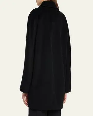 Max Mara Rebus Wool Short Coat - Black
