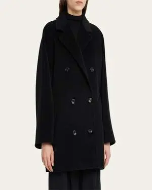 Max Mara Rebus Wool Short Coat - Black