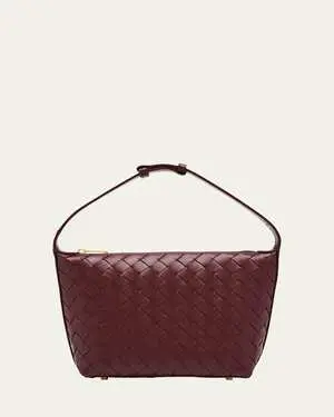 Bottega Veneta Mini Wallace Top Handle Bag - Barolo
