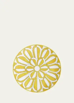 Hermès Soleil D'hermes Dessert Plate Yellow