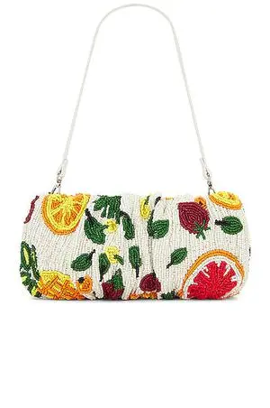 Staud Beaded Bean Shoulder Bag In Cream