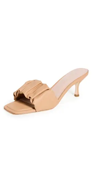 LOEFFLER RANDALL Bianca Gathered Band Kitten Heel Sandals