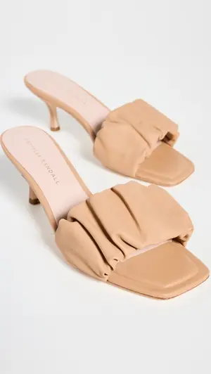 LOEFFLER RANDALL Bianca Gathered Band Kitten Heel Sandals
