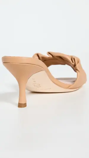 LOEFFLER RANDALL Bianca Gathered Band Kitten Heel Sandals