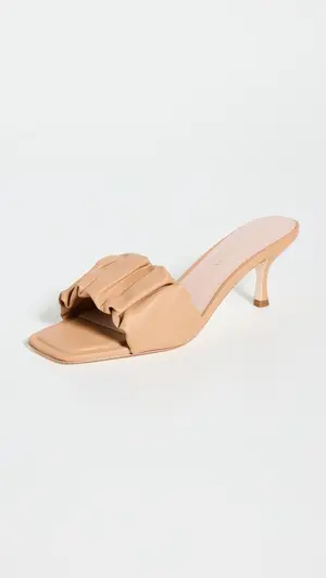 LOEFFLER RANDALL Bianca Gathered Band Kitten Heel Sandals