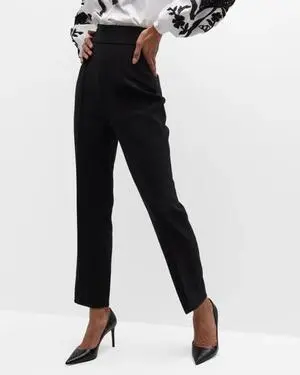Carolina Herrera High-rise Skinny Crepe Pants - Black