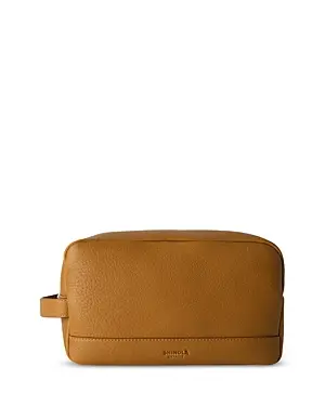 Shinola Shinola Leather Zip Travel Kit Tan