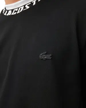 Lacoste Jacquard Logo Collar Tee