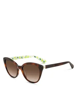 Kate Spade New York Polarized Cat Eye Sunglasses, 55mm Brown/brown Gradient
