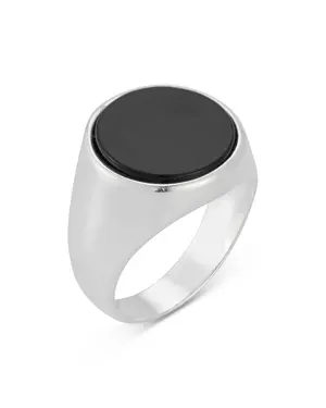MILANESI AND CO Sterling Silver Oval Signet Ring