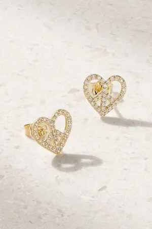 Sydney Evan Heart Shaped Earrings