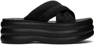 Gucci Gucci Black Platform Slides - 1000 Black