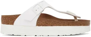 BIRKENSTOCK Birkenstock White Papillio Gizeh Platform Sandals - White