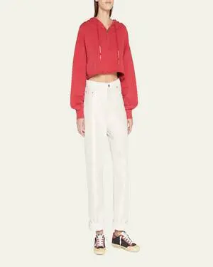 GOLDEN GOOSE Superstar Mixed Leather Low-top Sneakers - Black/silver/red