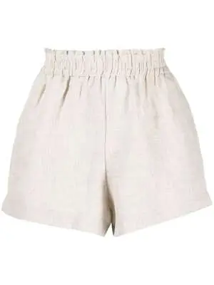 REFORMATION Mila Linen Shorts - Neutrals