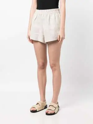 REFORMATION Mila Linen Shorts - Neutrals