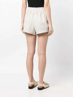 REFORMATION Mila Linen Shorts - Neutrals
