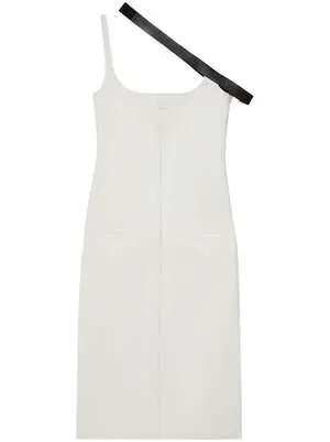 COURREGES Asymmetric-strap Vinyl Dress - White