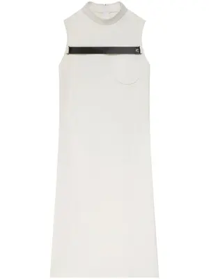 COURREGES Strapped Tailored Twill Dress - White