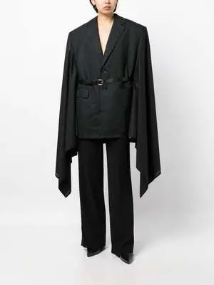 Junya Watanabe Belted Wool Cape Blazer