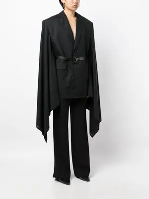 Junya Watanabe Belted Wool Cape Blazer