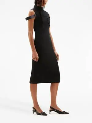 COURREGES Strapped Tailored Twill Dress