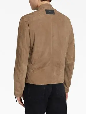 GIUSEPPE ZANOTTI Kian Zipped Suede Biker Jacket