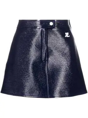 COURREGES Logo-patch Skirt - Blue