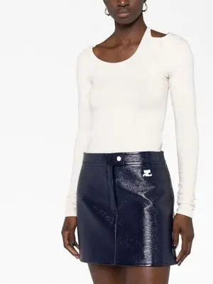 COURREGES Logo-patch Skirt - Blue