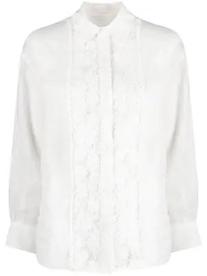 Zimmermann Raie Lace-panel Shirt
