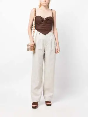 REFORMATION Mason Wide-leg Linen Trousers