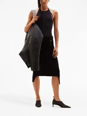 COURREGES Diving Crepe Midi Skirt