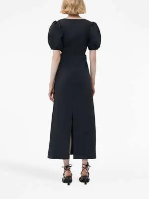 GANNI Cut-out Organic Cotton Dress