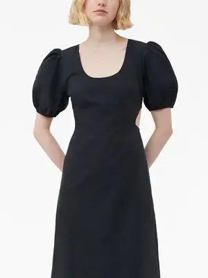 GANNI Cut-out Organic Cotton Dress