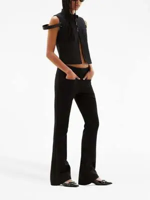 COURREGES Distressed-effect Flared Trousers